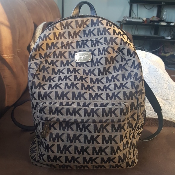 MICHAEL Michael Kors | Bags | Michael Michael Kors Tanblack Backpack ...
